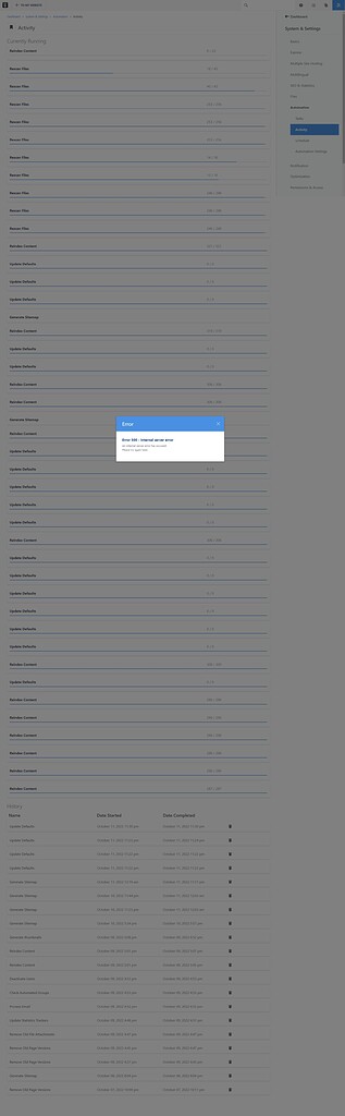 Error 500 - Internal server error - no log (9.1.2) - Developing with Concrete - Concrete CMS